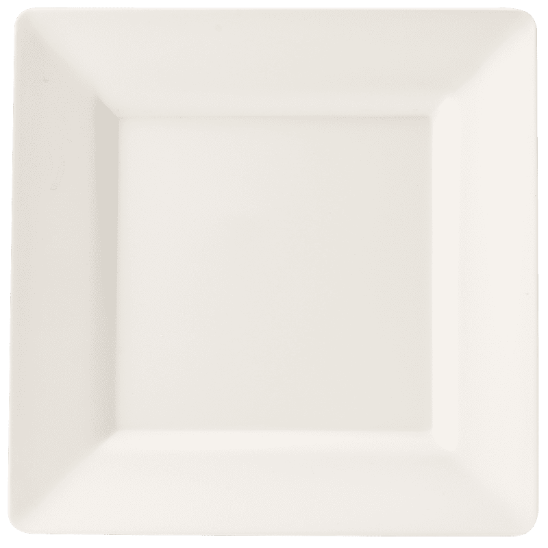 Plain Ivory 10" Square Plate - Melawares